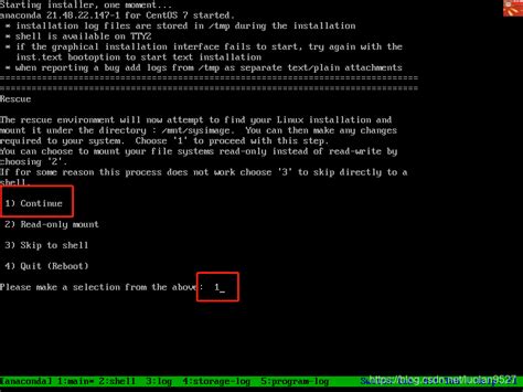 Centos7救援模式修复系统丢失文件centos7文件丢失 Csdn博客
