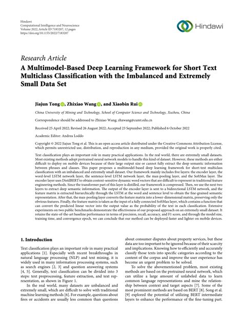 pdf a multimodel based deep learning framework for short text