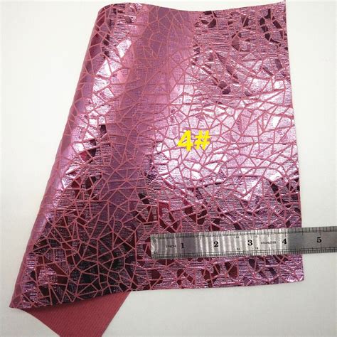 Pink Glitter Fabric Suede Synthetic Leather Faux Grandado