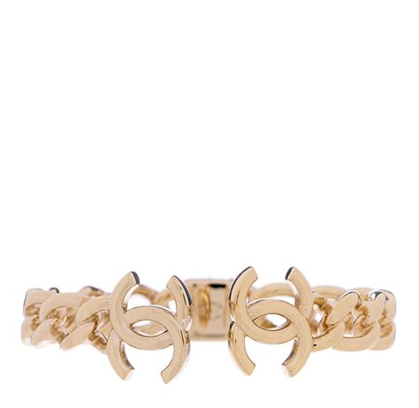 Classic Double Cc Chain Link Cuff Bracelet Love And Hope Jewelry