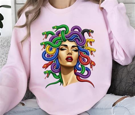Colorful Medusa Png Greek Mythology Graphic Digital Download Etsy
