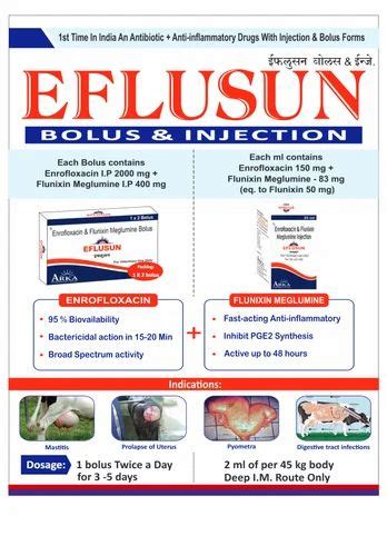 Enrofloxacin And Flunixin Meglumine Injection At ₹ 200 Flunixin Meglumine Injection In