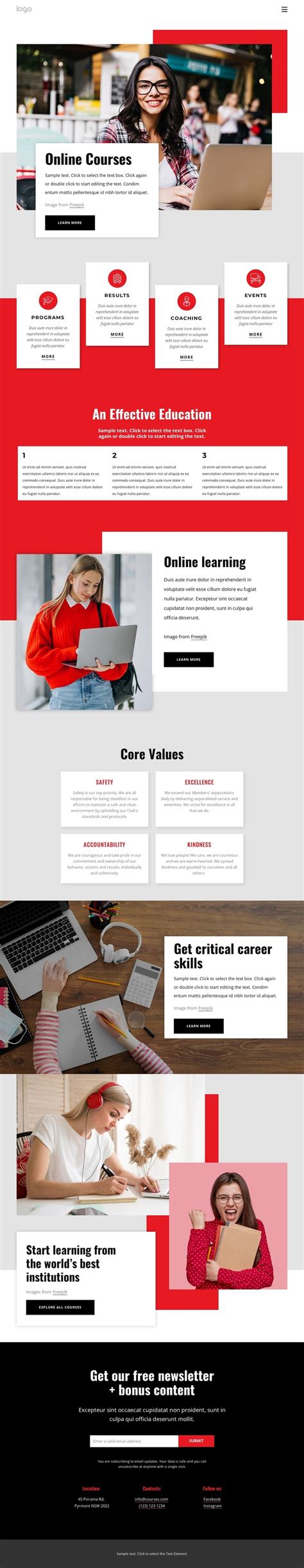 Online Courses With Certificates Html5 Template By Nicepage