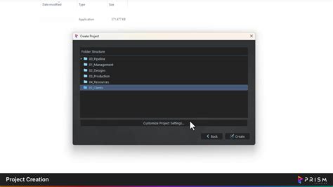 Project Creation — Prism Pipeline Documentation Project Creation — Prism Pipeline Documentation