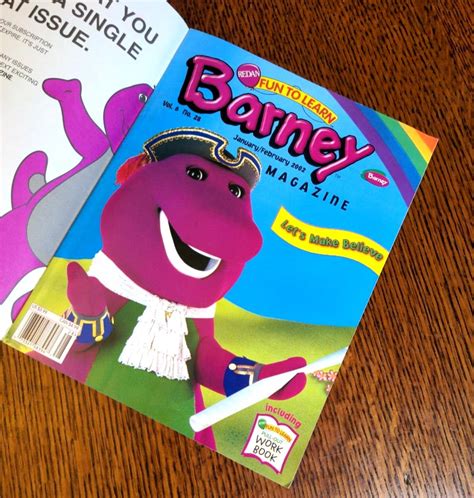 Barney Magazine Lets Make Believe Fun To Learn Jan Feb 2002 Color