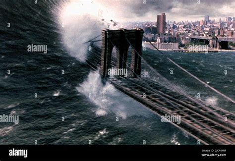 Tidal Wave Hits Bridge Film Deep Impact 1996 Director Mimi Leder 07