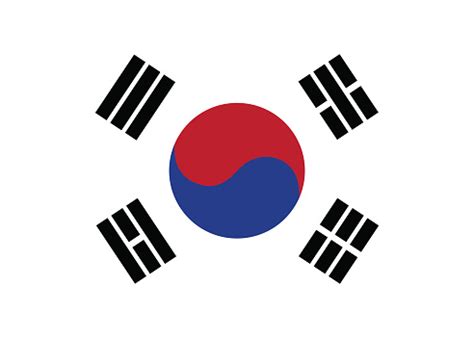 South Korea Flag Vector Stock Illustration Download Image Now 2015