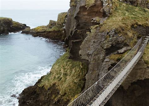 Suspension Bridge Over Ocean