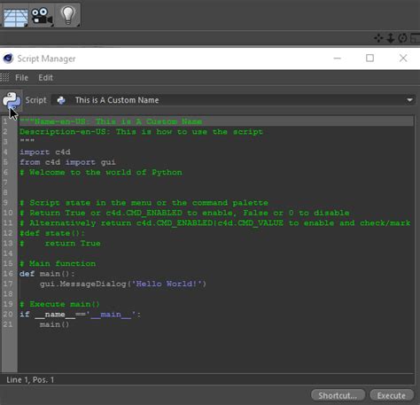 Python Script Manager Manual — Cinema 4d Python Sdk 202520 Documentation