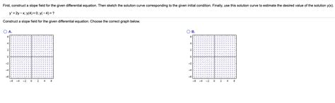 solved first construct a slope field for the given
