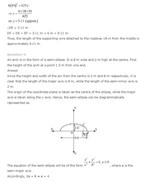 Conic Sections Class Mathematics NCERT Solutions