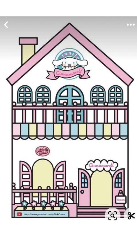 시나모롤 집 꾸미기 스퀴시북 만들기 무료도안 Diy Cinnamoroll House Quiet Book 종이 인형 집 종이 인형 템플릿 페이퍼크래프트