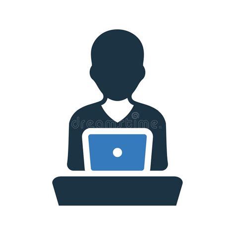 Employee Work Working Icon Simple Flat Design Concept Stock