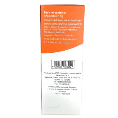 Aripiprazole 1 Mg Ml Aripiprazole Oral Solution 120 Ml