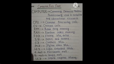Computer Related Full Formpart 1gk Youtube