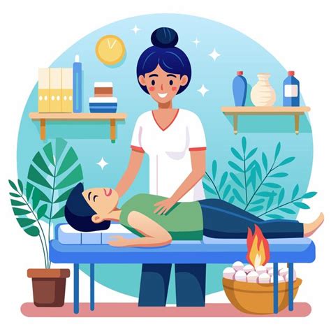 Premium Vector Vector Character Illustration For Massage Therapy