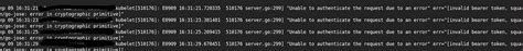 Kubelet Error Log Invalid Bearer Token Squarego Jose Error In Cryptographic Primitive