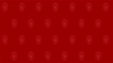 Red Crest Pattern Videoconferencing Background Brand And Visual