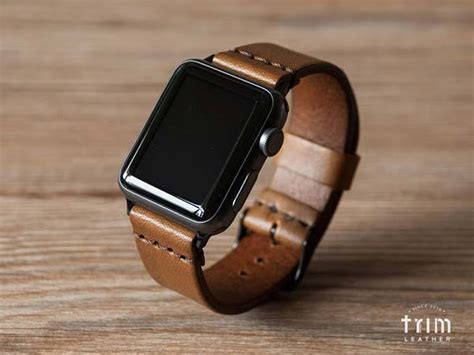 Handmade Minimalist Customizable Leather Apple Watch Band Gadgetsin