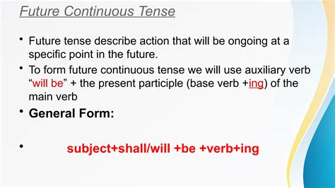 Future Continouspptx Tenses Part Of English Pptx