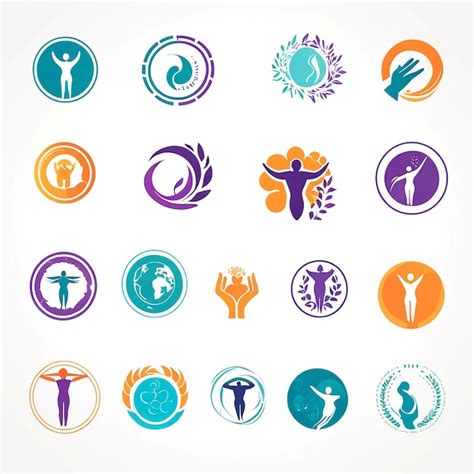 Set Manual Therapy Logo Premium Ai Generated Vector