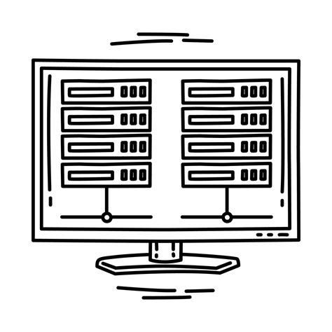 Server Computer Icon Doodle Hand Drawn Or Outline Icon Style 7151181 Vector Art At Vecteezy