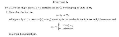 solved exercise 5 let m3 be the ring of all real 3 x