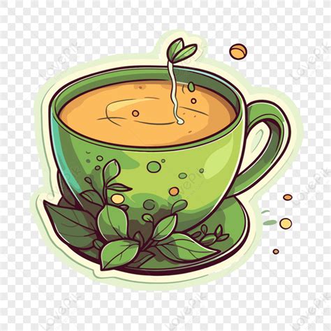 차 컵 만화 벡터 아트상표 Png 일러스트 무료 다운로드 Lovepik