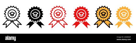 Mastery Icon Logo Sign Vector Outline In Black And White Color Stock