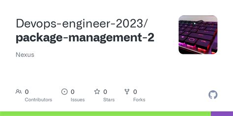 Github Devops Engineer 2023package Management 2 Nexus