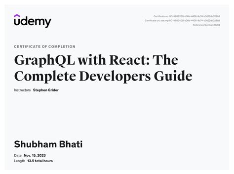 completed graphql with react course shubham b posted on the topic
