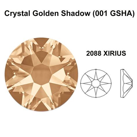 Crystal Golden Shadow 001 Gsha Swarovski 2088 Xirius 34ss Flatbacks