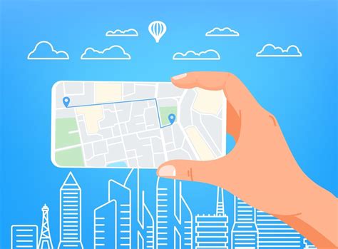 Man With Modern Smartphone Using Navigation Mobile App 2222036 Vector Art At Vecteezy