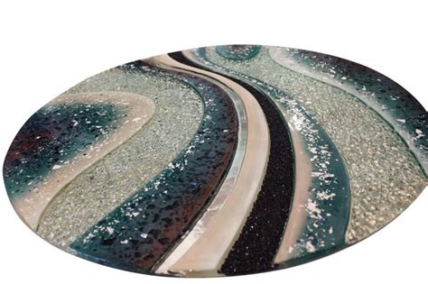 Reflection New Fused Glass Art Texture Linear Glass Art Fused