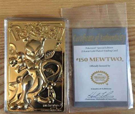 Set Of 6 Burger King 23k Gold Pokemon Cards With Certificates Of