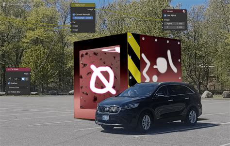 Compositing View Shows Mask In Front Of Live Footage Rendering Image Shows The Object In Front
