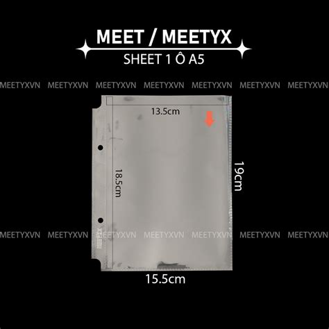 10 Sheet Meet Meet Yx Size A5 Chính Hãng Chất Lượng Tốt CÓ HiỆu Ứng