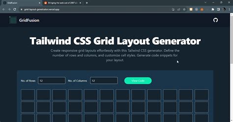 Excited To Share My Creation Tailwind Css Grid Generator 🎉 Design Pixel Perfect Grid Layouts