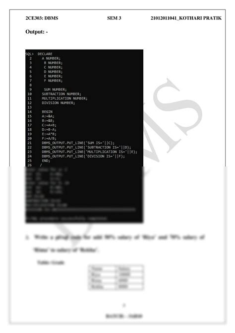 Solution Learn Pl Sql Block Structure Operators Branching Studypool