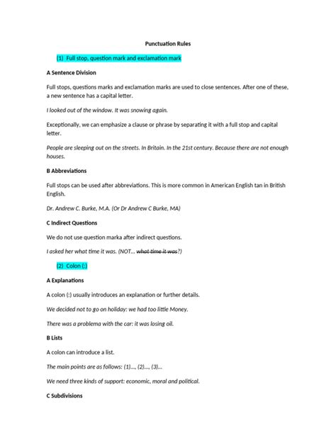 Punctuation Rules Pdf Punctuation Rules Pdf