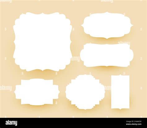 pack of empty victorian frame element design vector stock vector image