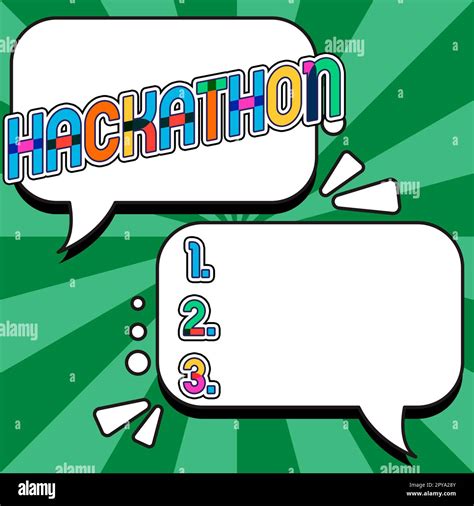 Inspiration Showing Sign Hackathon Word Written On Event Where Large