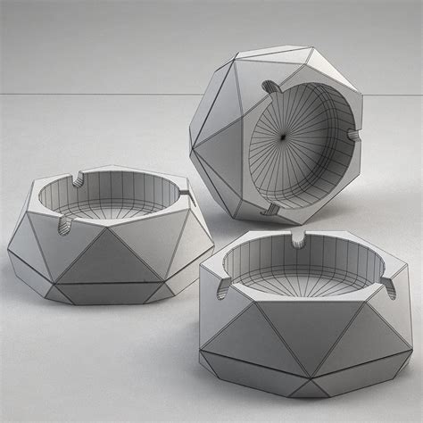 Concrete Wood Ashtray Ashley 3d Model Turbosquid 1543830