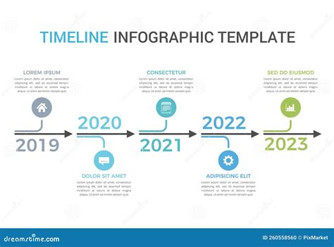 Timeline Infographics Stock Vector Illustration Of Arrows 260558560