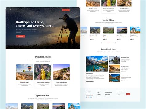 Travel Landing Page UI Design Behance