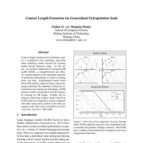 Context Length Extension Via Generalized Extrapolation Scale Acl Anthology