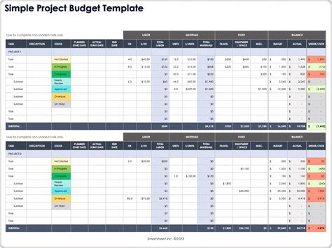 Excel Template For Project Management