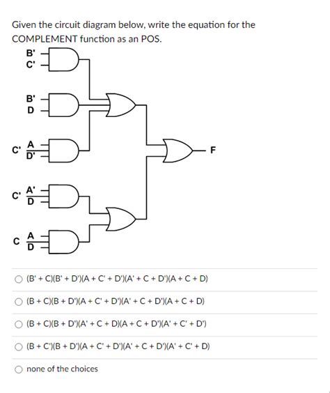 Solved Given The Circuit Diagram Below Write The Equation Chegg Com
