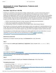 Hw5 Jupyter Notebook Pdf 2020 5 1 Hw5 Jupyter Notebook Homework 5 Linear Regression