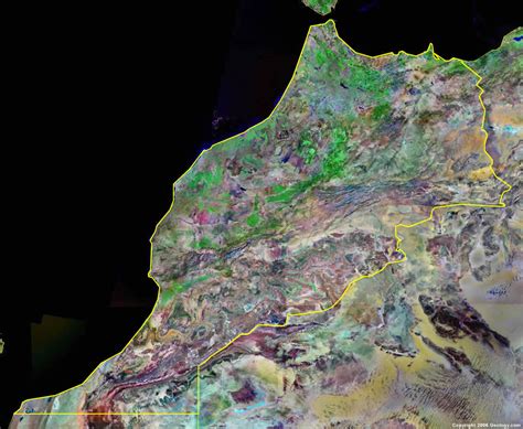 Morocco Map And Satellite Image